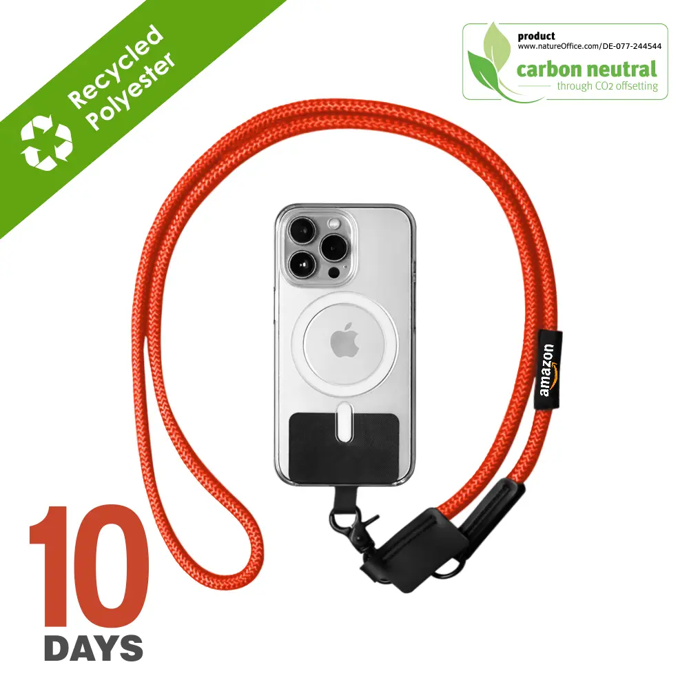 WEI Phone strap with insert Card - Orange | Langhoff